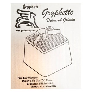 Stained Glass Grinder. Gryphette Model Made by Gryphon. 3/4" Grinding ...