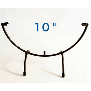 Round Stand for Stained Glass Display, Black Metal Finish, 10" Frame ...