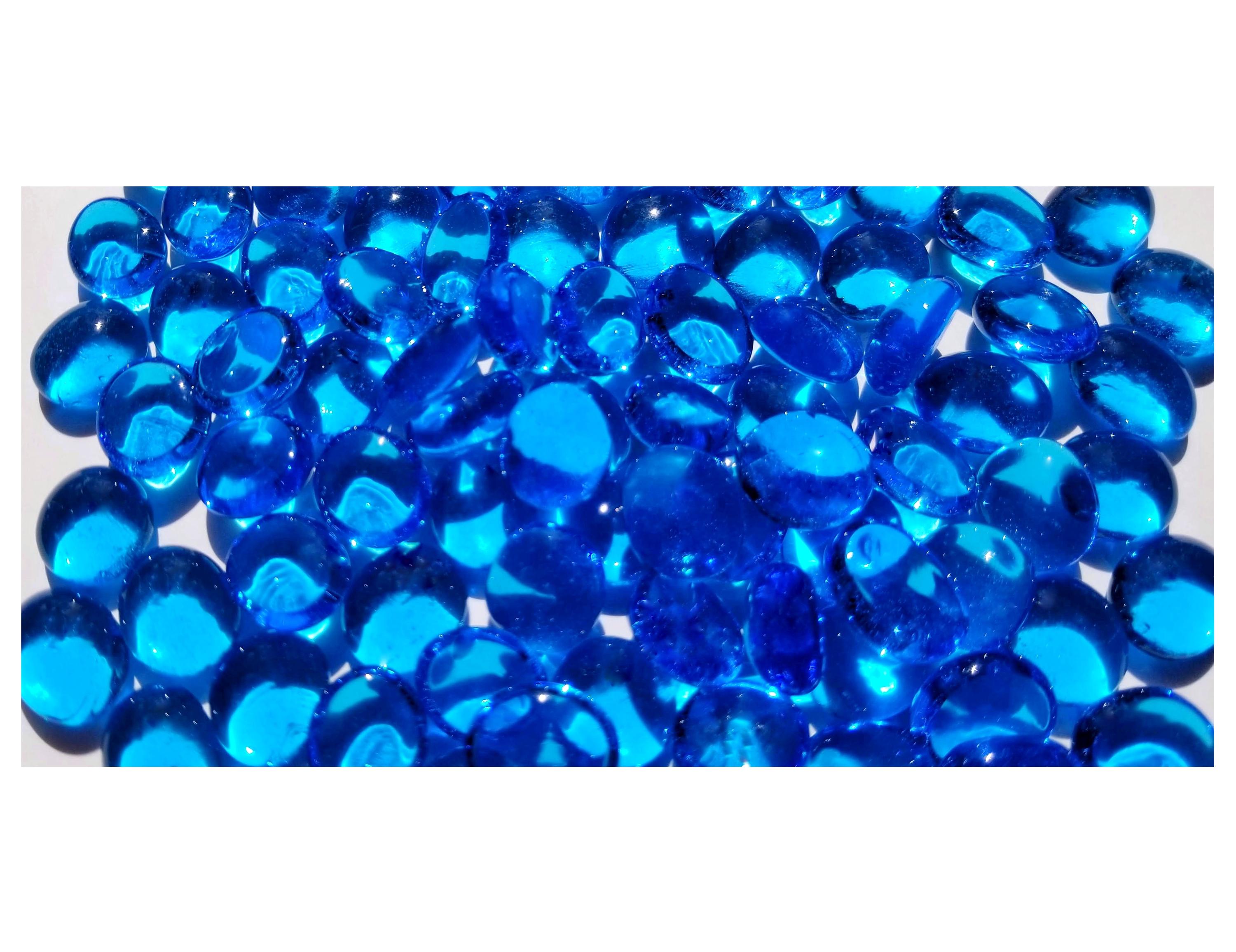 Blue Glass Pebbles for Stained Glass. Diy Holiday Craft Projects ...