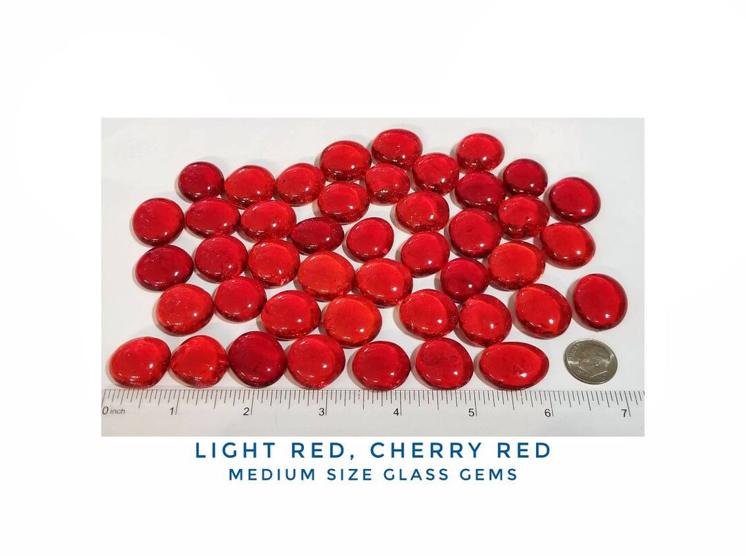 Lt. Red Glass Nuggets for Stained Glass. Stepping Stones, Mosaics ...