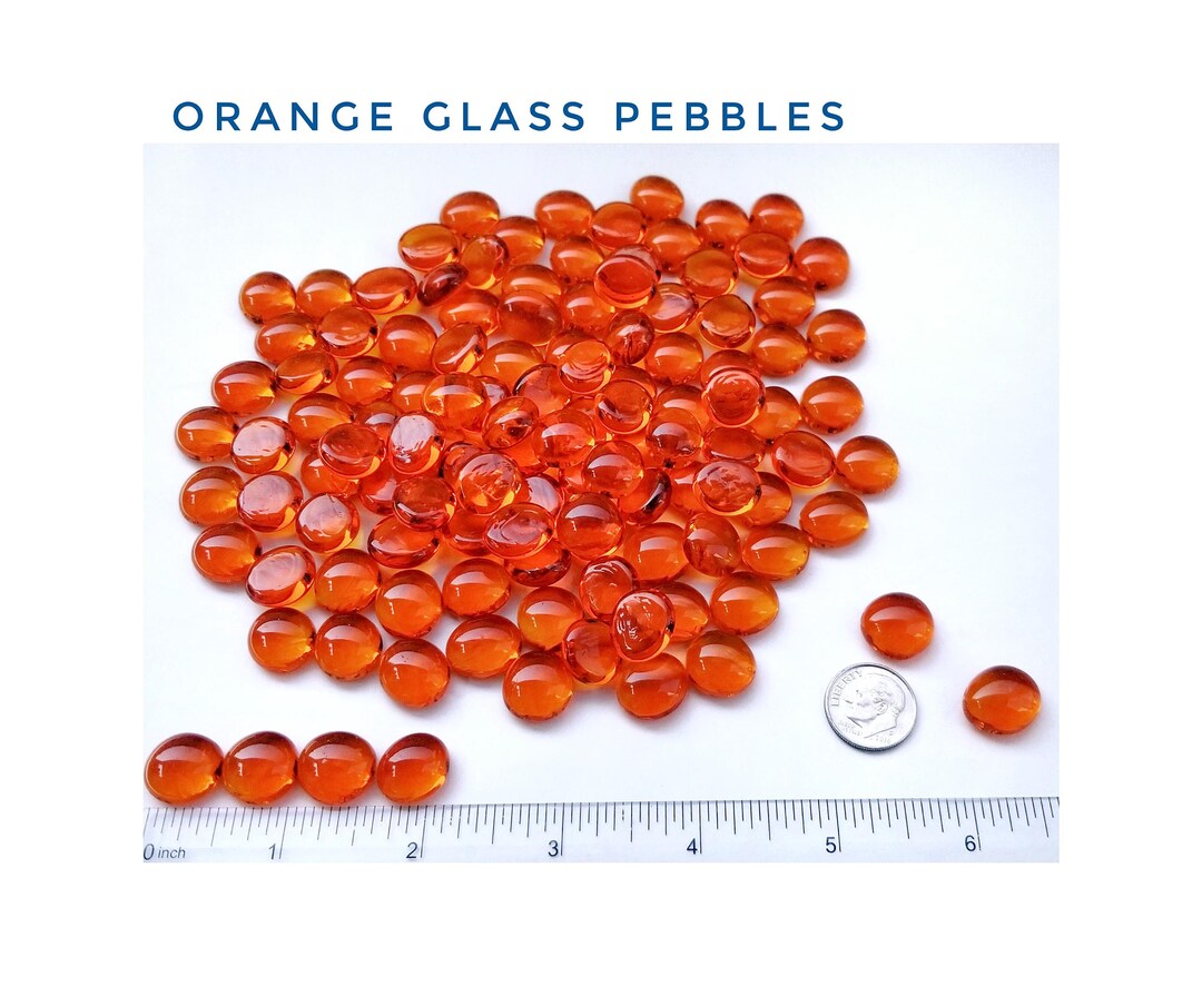 Orange Glass Pebbles for Stained Glass. Diy Holiday Craft Projects ...