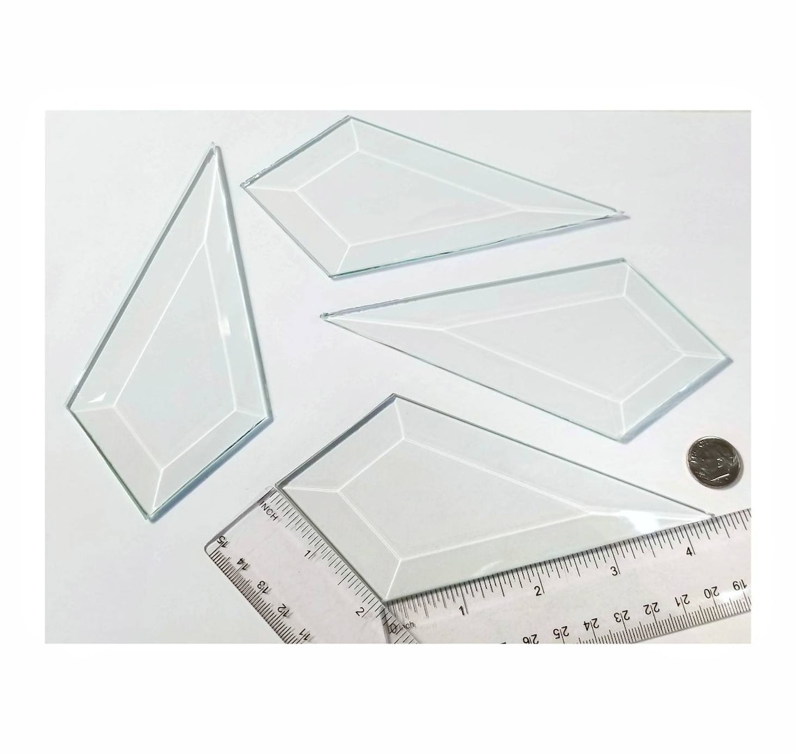 Stained Glass Bevels. Set of 4 Clear. Diy Artisian Craft - Etsy