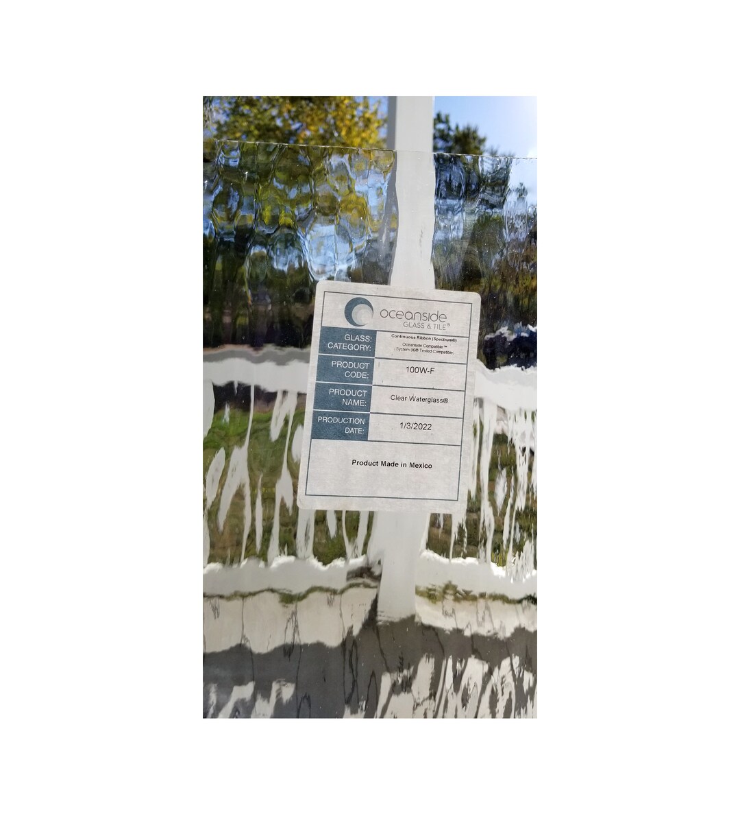 Waterglass, Clear Stained Glass Sheets. Easy to Cut Gentle Texture. 2 ...