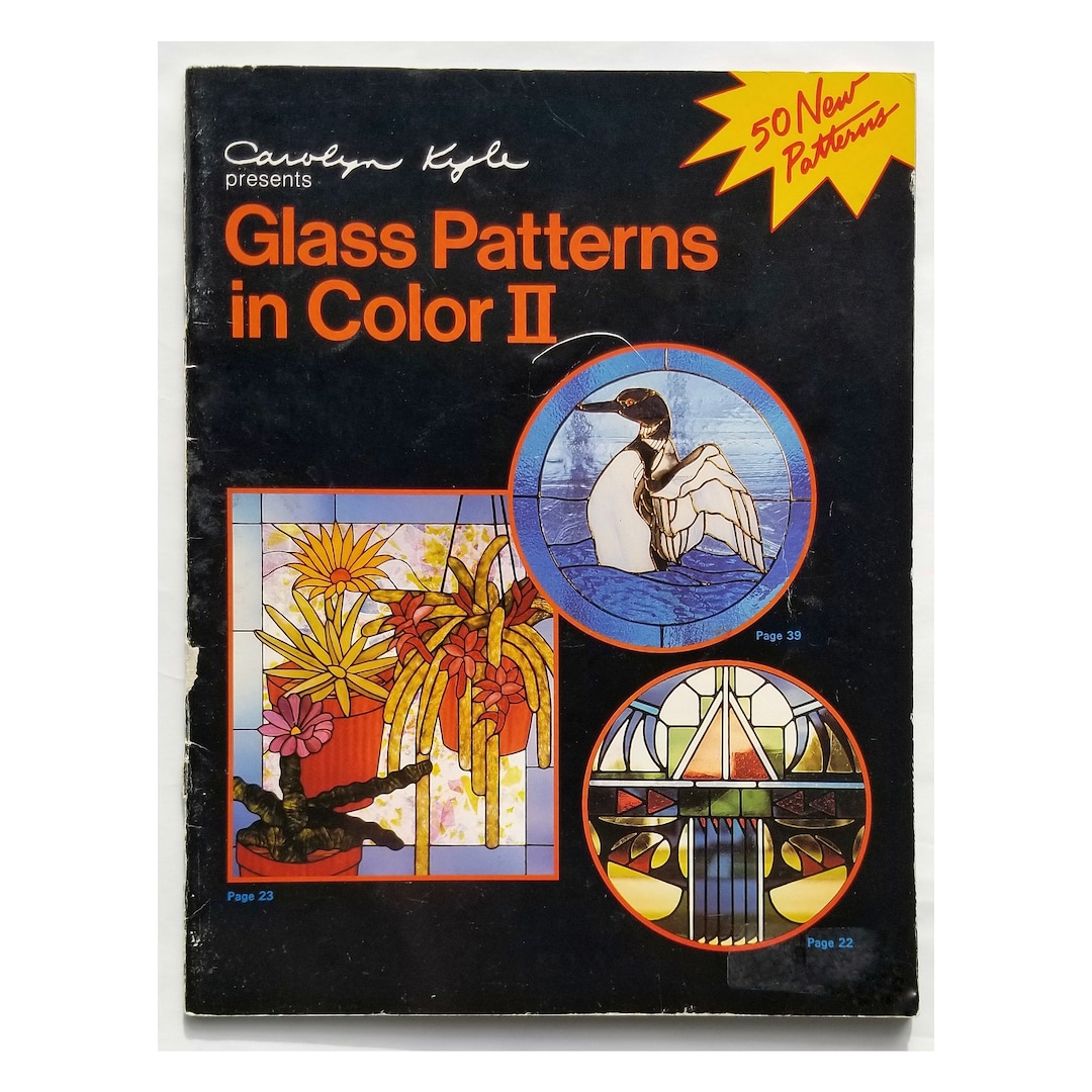Stained Glass Design Book. Glass Patterns in Color 2. Wide Variety of ...
