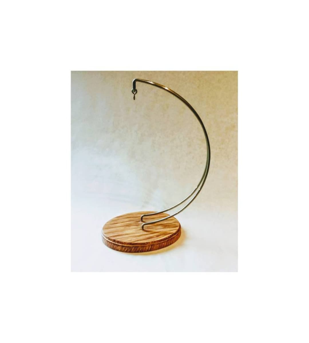 Ornament Holder. Display Stand, Silver, for Stained Glass. Hang Blown ...