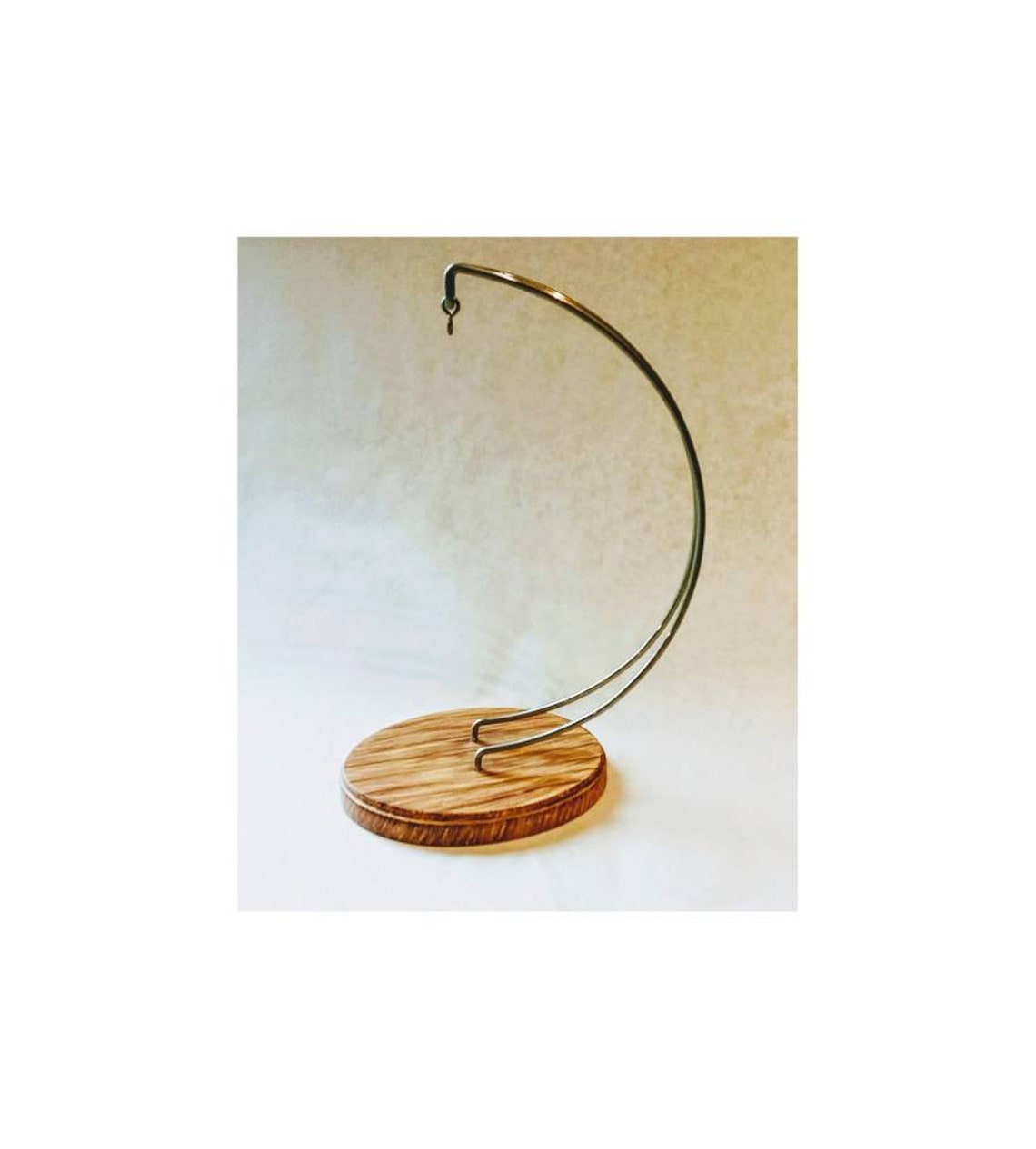 Ornament Holder. Display Stand, Silver, for Stained Glass. Hang Blown ...