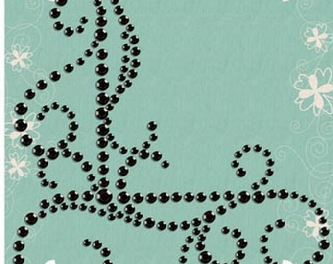 Rhinestone Flourish Corner Prima Say It in Crystals Corner Black Self ...
