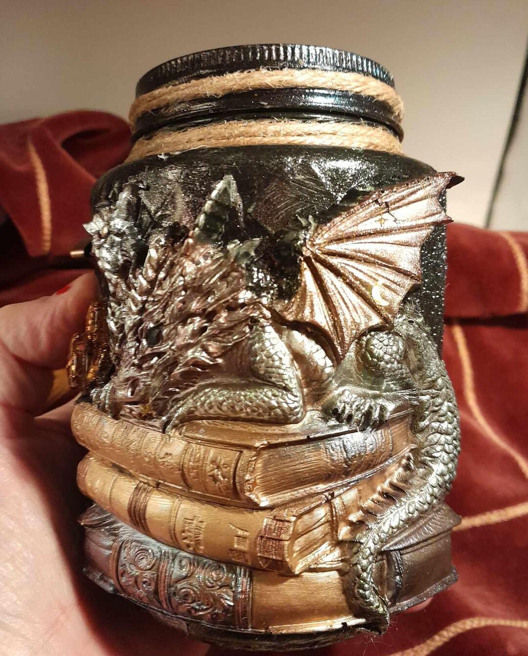 Do Not Disturb DRAGON Glass Jar Mixed Media Gifts Apothecary Treasures ...