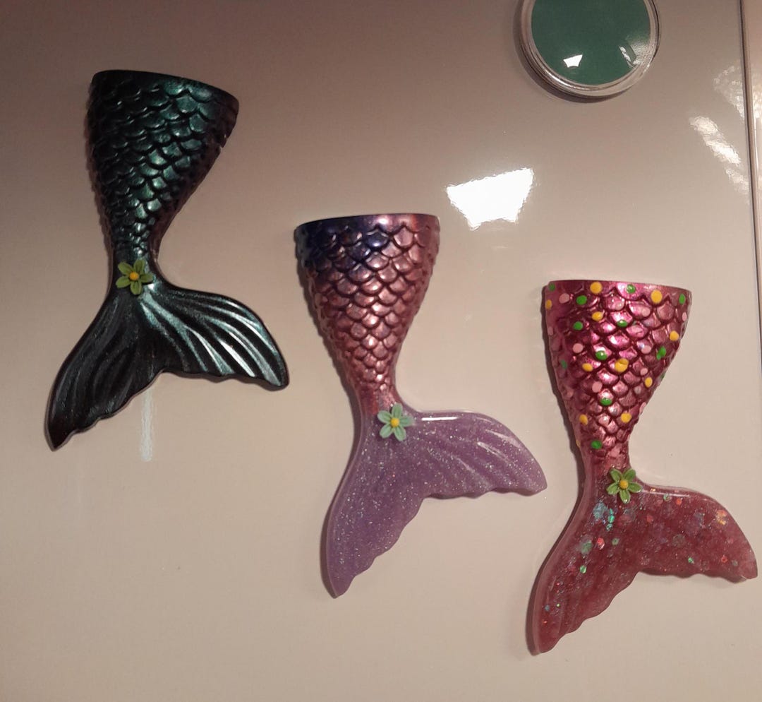 MERMAID TAILS Magnets Set of 3 Fridge Decor Gifting Friends Office ...