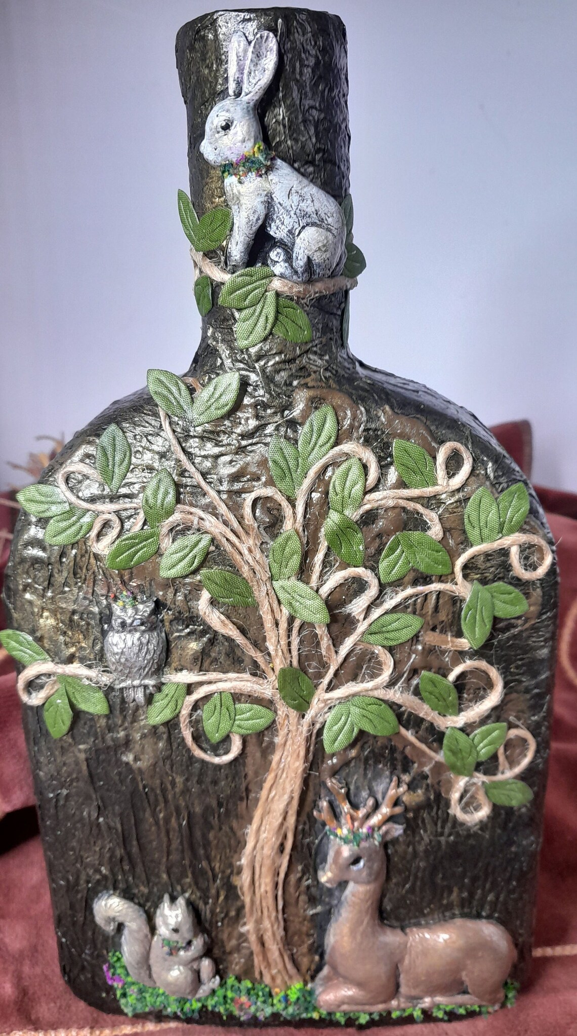 Peaceable Kingdom Tree of Life Upcycled Spirits Bottle Table Gifts ...
