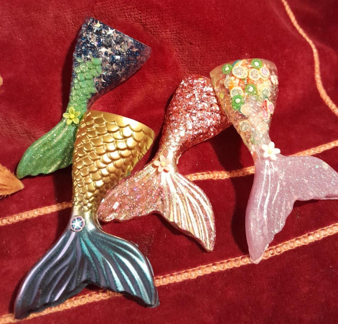 MERMAID TAILS Magnets Set of 4 Fridge Decor Free Shipping Office ...
