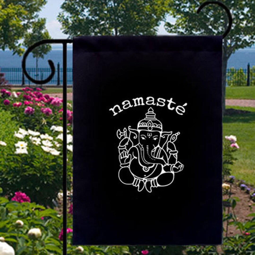Namaste New Small Garden Yard Flag Decor Gifts Faith Ganesha Hindu ...