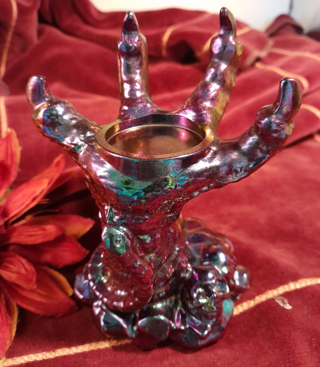 Dragon Claw Tea Light Candle Statue Fun for Desk Studio Gifting Friends ...