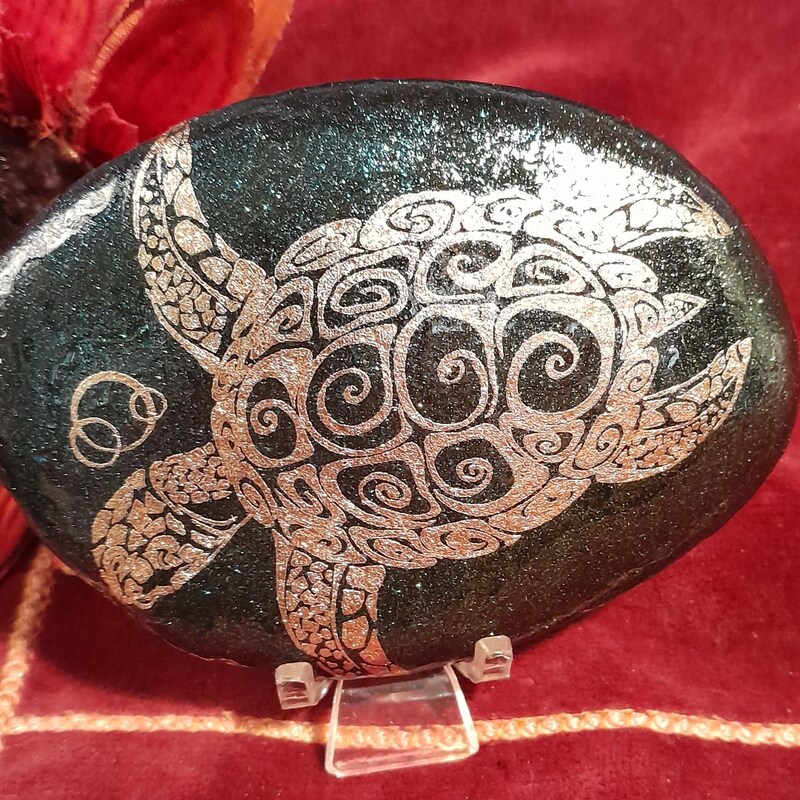 Hand Painted Ocean Rock - Etsy