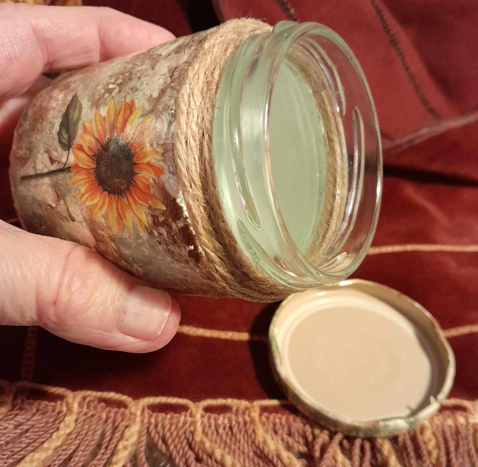 Sunflower Camo New Small Glass Jar Decor Edibles Stash Gifts Dry ...