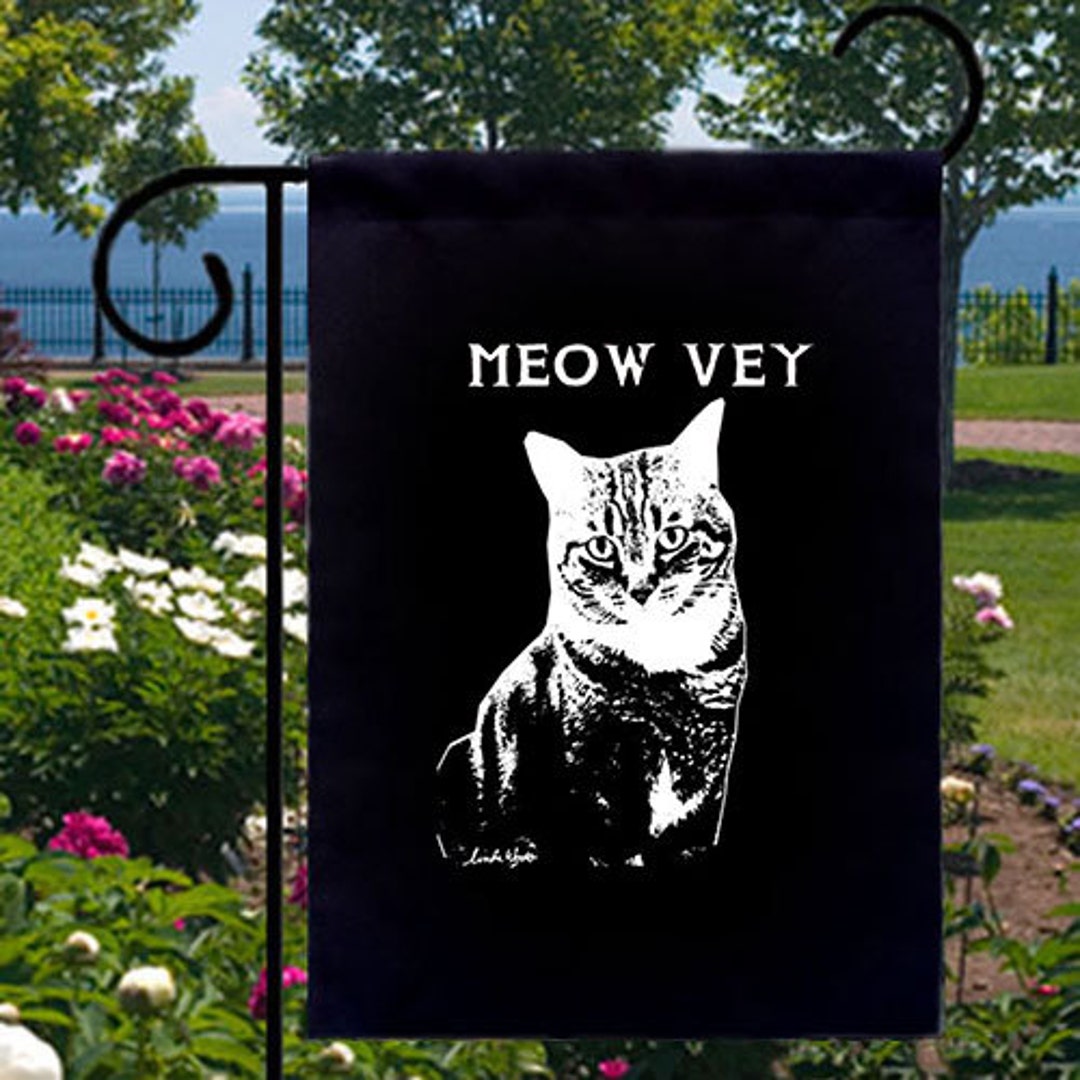 Meow Vey Cat New Black Small Garden Flag Decor Gifts Events Fun - Etsy