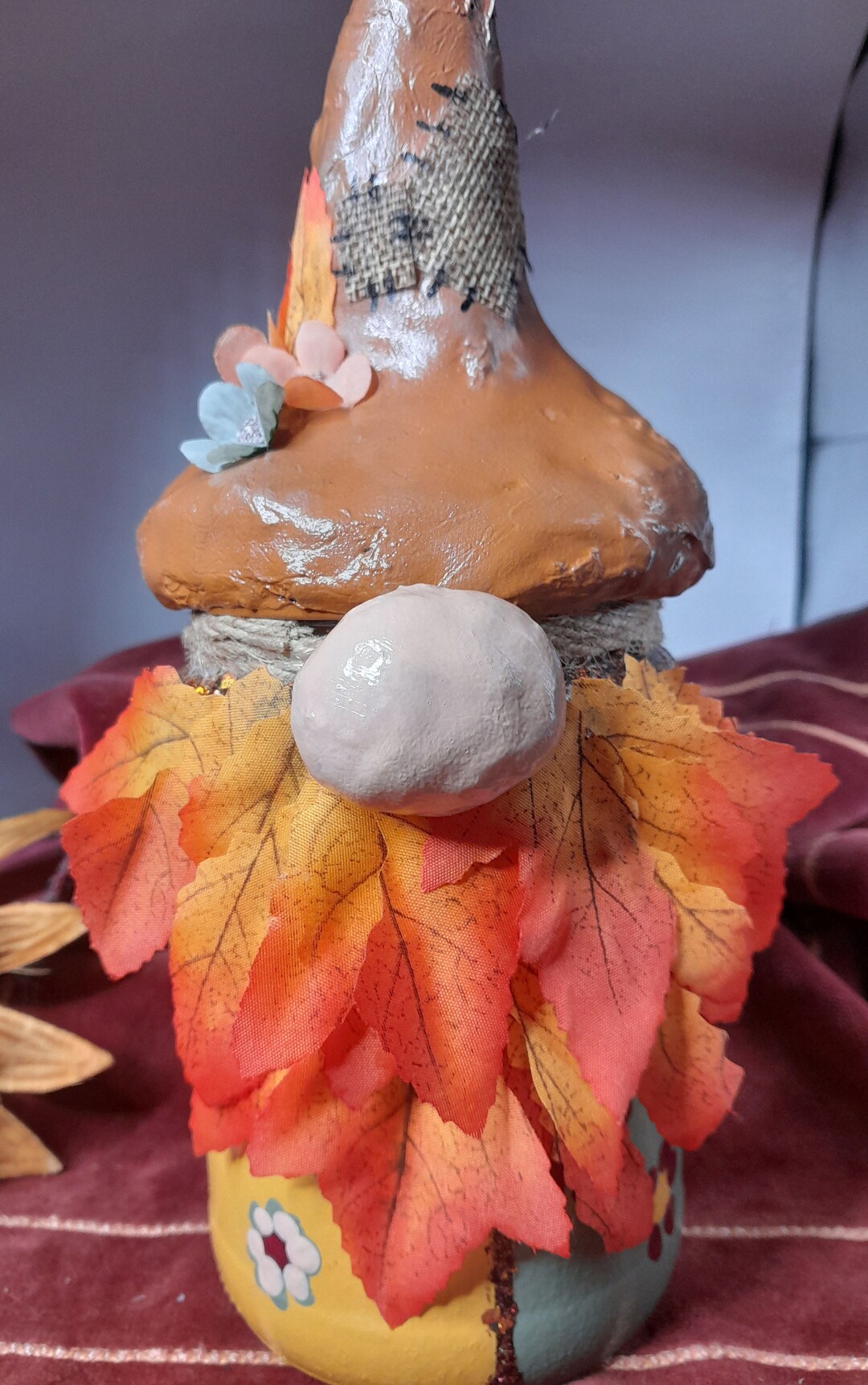 Happy Fall GNOME Glass Jar Decor Autumn Decor Dry Storage Container ...