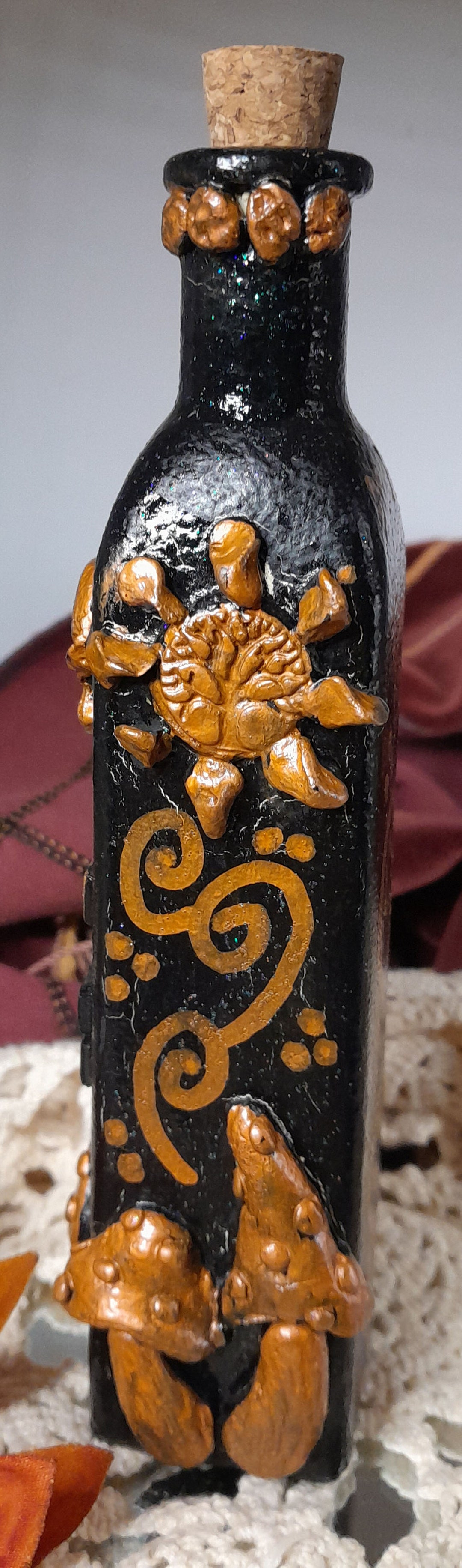 Bronze & Black Goth Apothecary Shelf Decor Gift Knick Knacks Vase Shelf ...