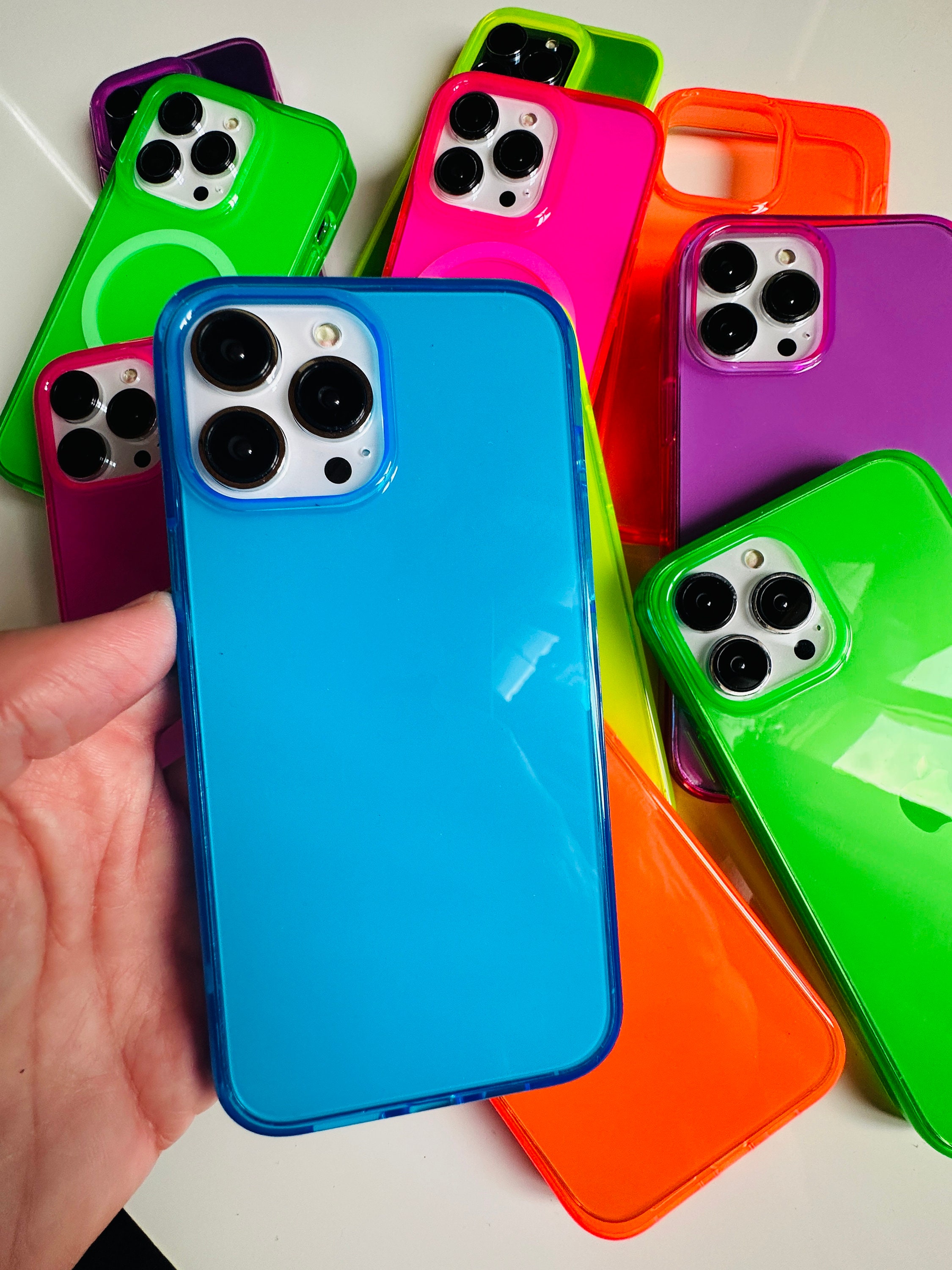 BRIGHT! Neon Magsafe Case for iPhone 16 Pro Max, iPhone 15, iPhone 14 ...