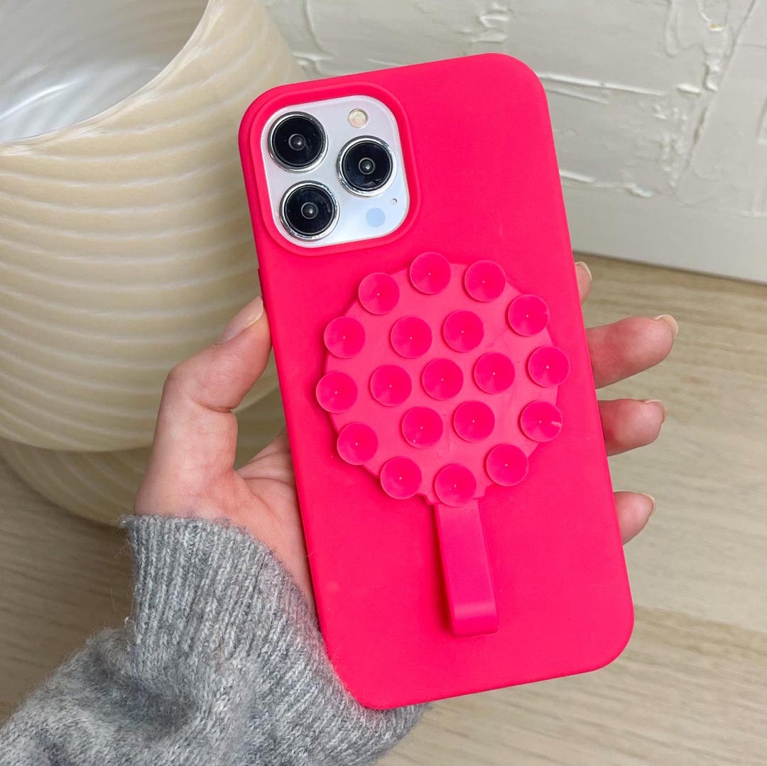 Magsafe Suction Mount for Content Creators - Neon Pink Suction Cup ...