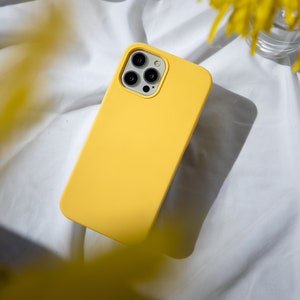 Yellow Silicone iPhone Case Soft Yellow Case for iPhone 13, iPhone 13 ...