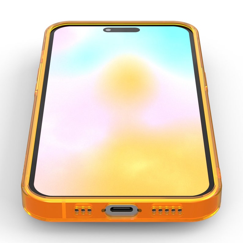 SQUISHY! Neon Orange Puffer iPhone Case - iPhone 15 Pro Case, iPhone 14 ...