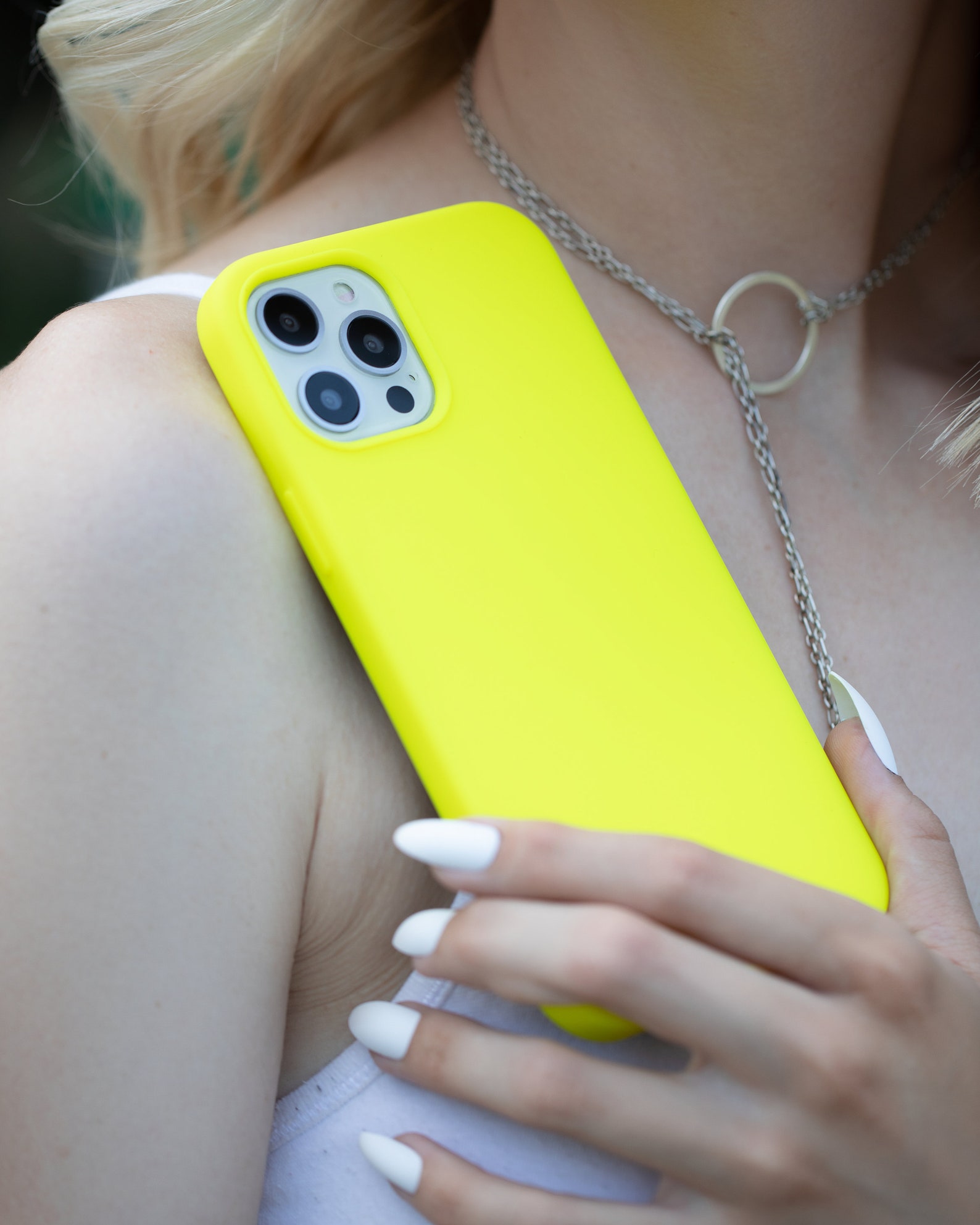 Neon Yellow iPhone Case BRIGHT! Silicone Protective Case for iPhone 16 ...