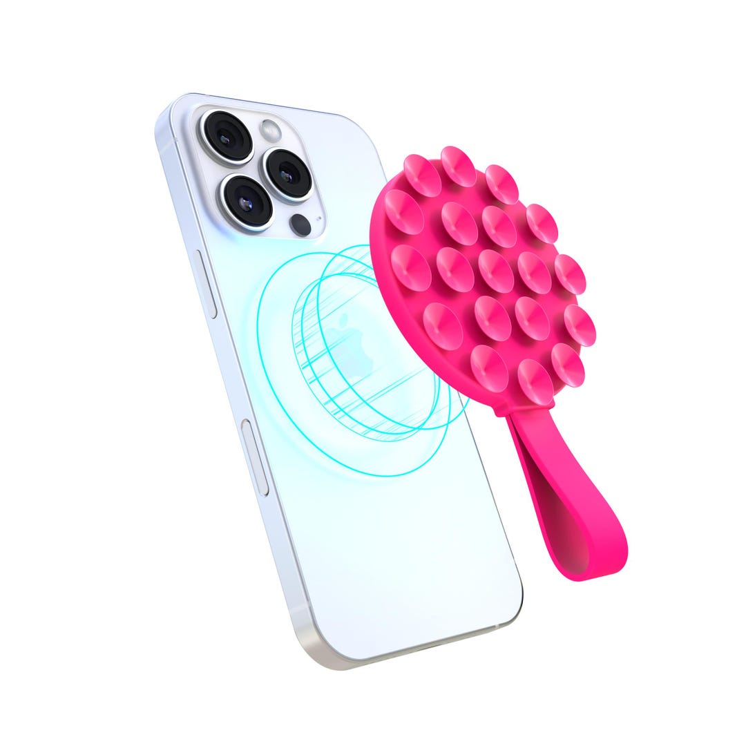 Magsafe Suction Mount for Content Creators - Neon Pink Suction Cup ...