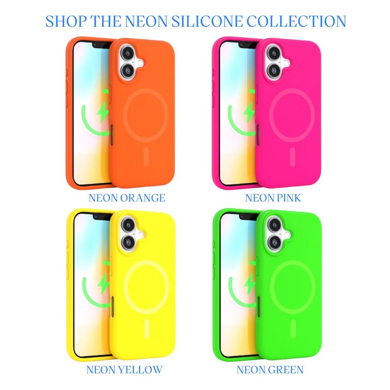 BRIGHT! Protective Neon Silicone iPhone 16 Case for iPhone 16 iPhone 16 ...