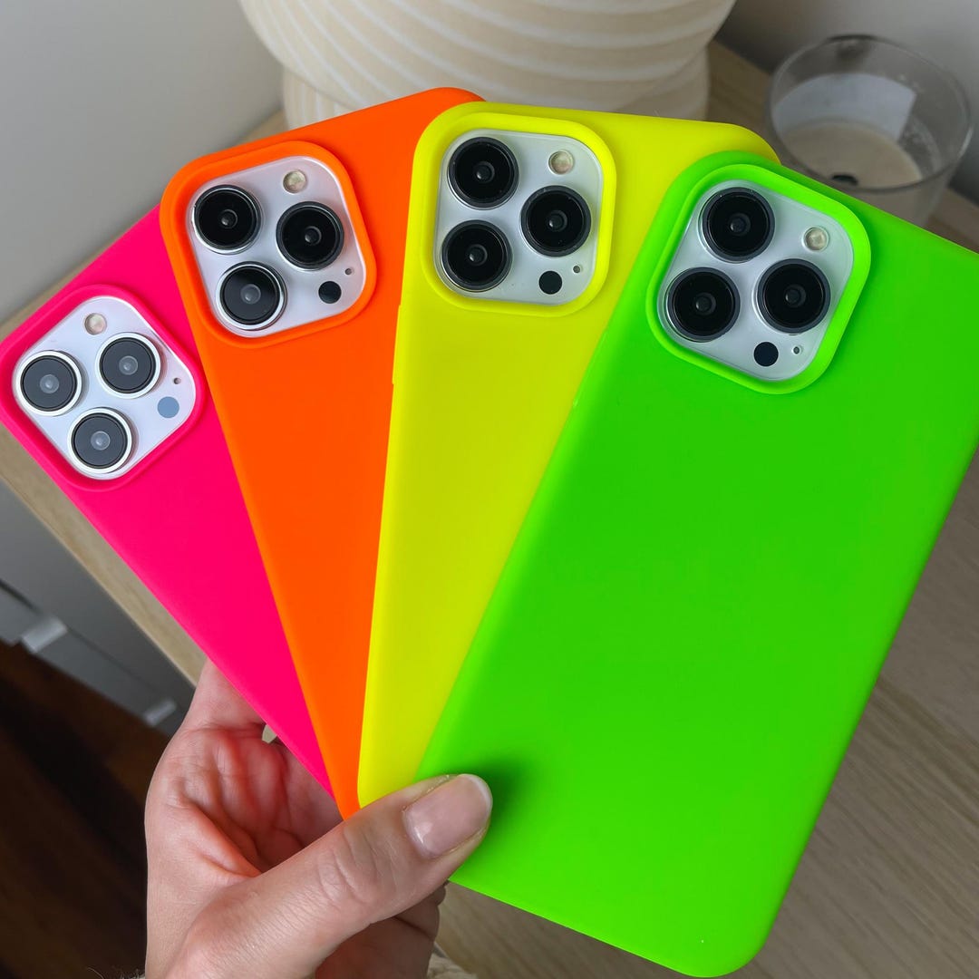 Protective Neon Silicone iPhone 16 Case BRIGHT! for iPhone 16 iPhone 16 ...