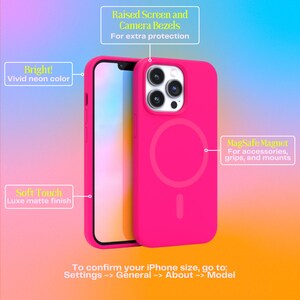 COOL! Neon Pink Silicone iPhone Case - iPhone 15 Case iPhone 13 Case ...