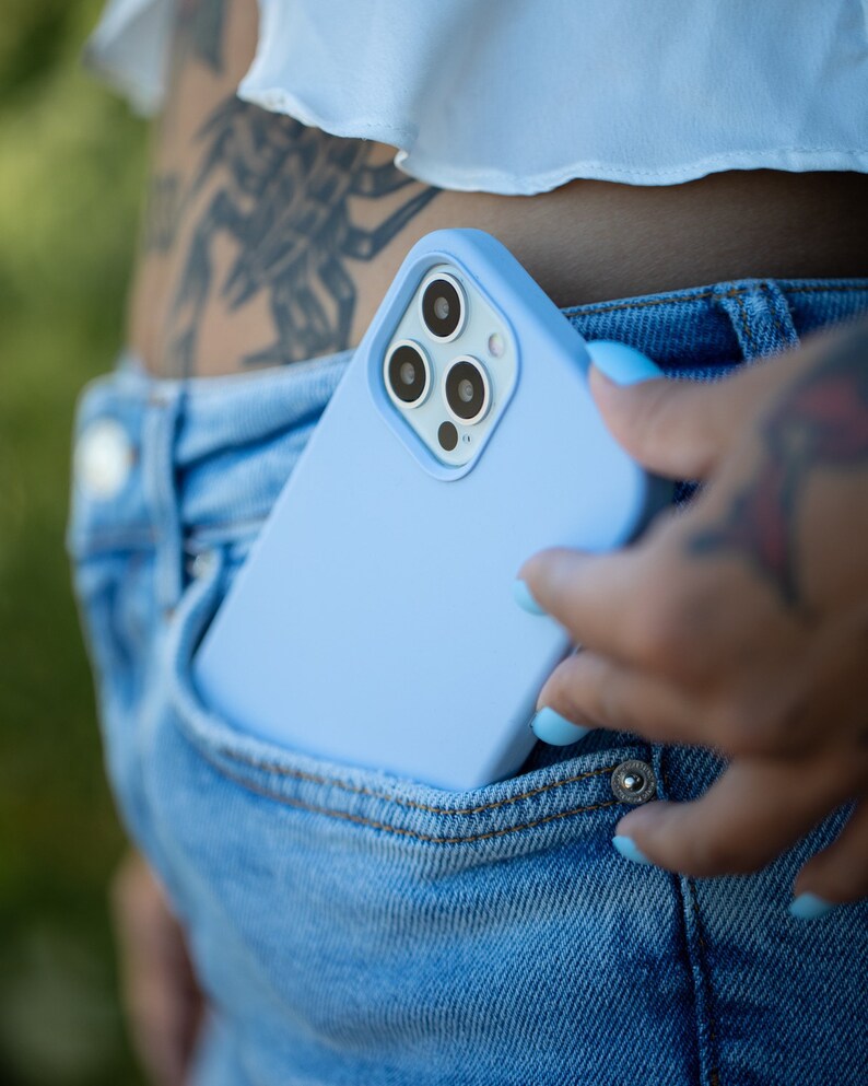 Soft Blue Silicone Iphone Case Baby Blue Protective Case for - Etsy
