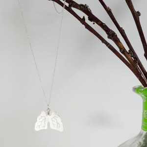 Handmade Sterling Silver Lungs Necklace, Recycled Eco-friendly Silver ...