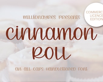 Cinnamon Roll A Millionayres Font Personal Use | Etsy