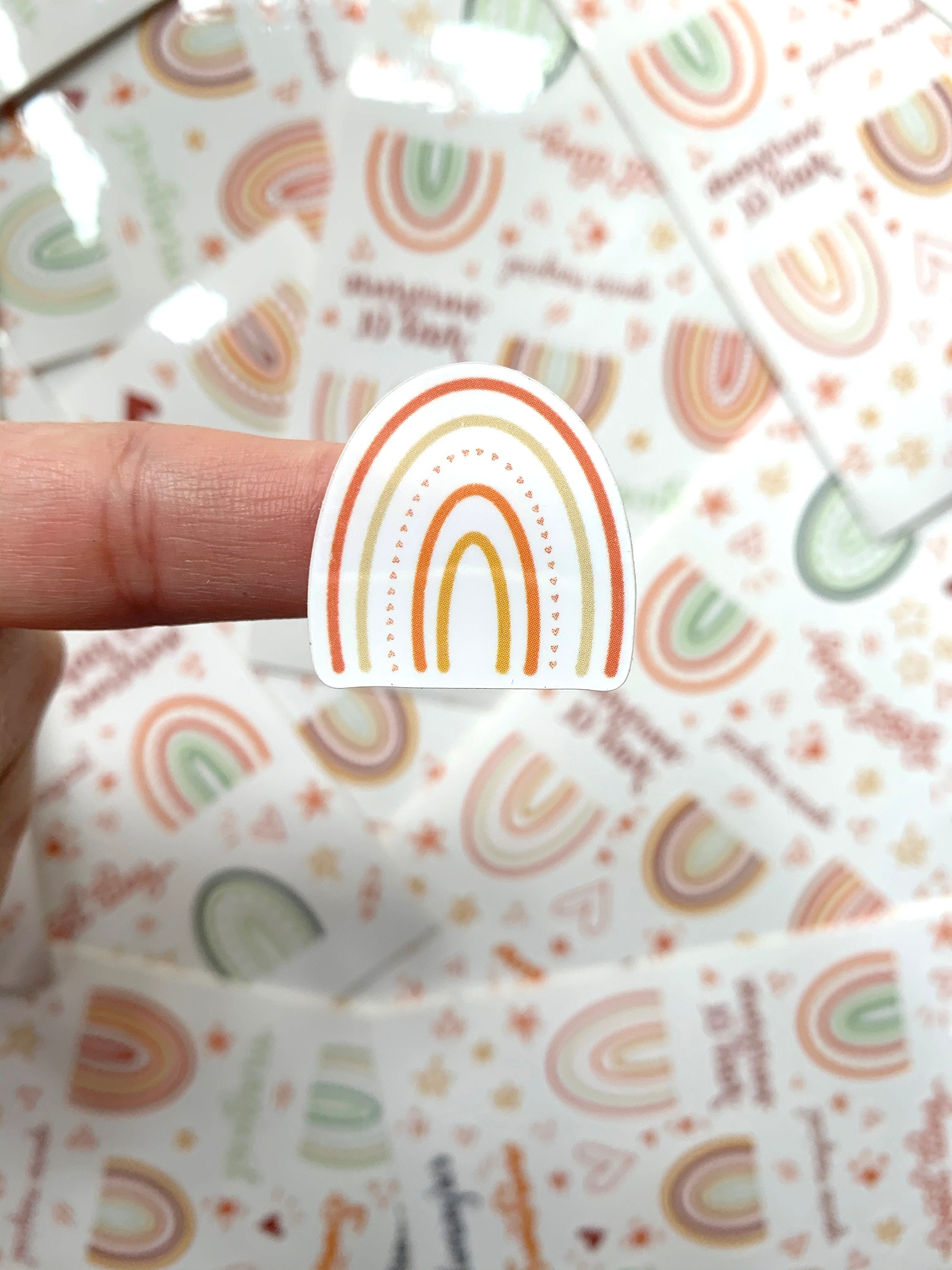 Rainbow Sticker Sheet BuJo Stickers Planner Stickers | Etsy