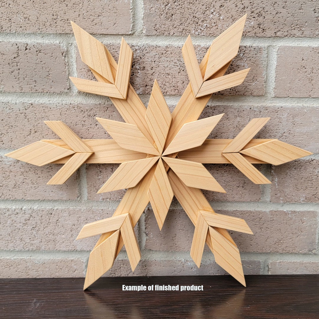 Cedar Snowflake DIY Kit - 14 Inch - Etsy