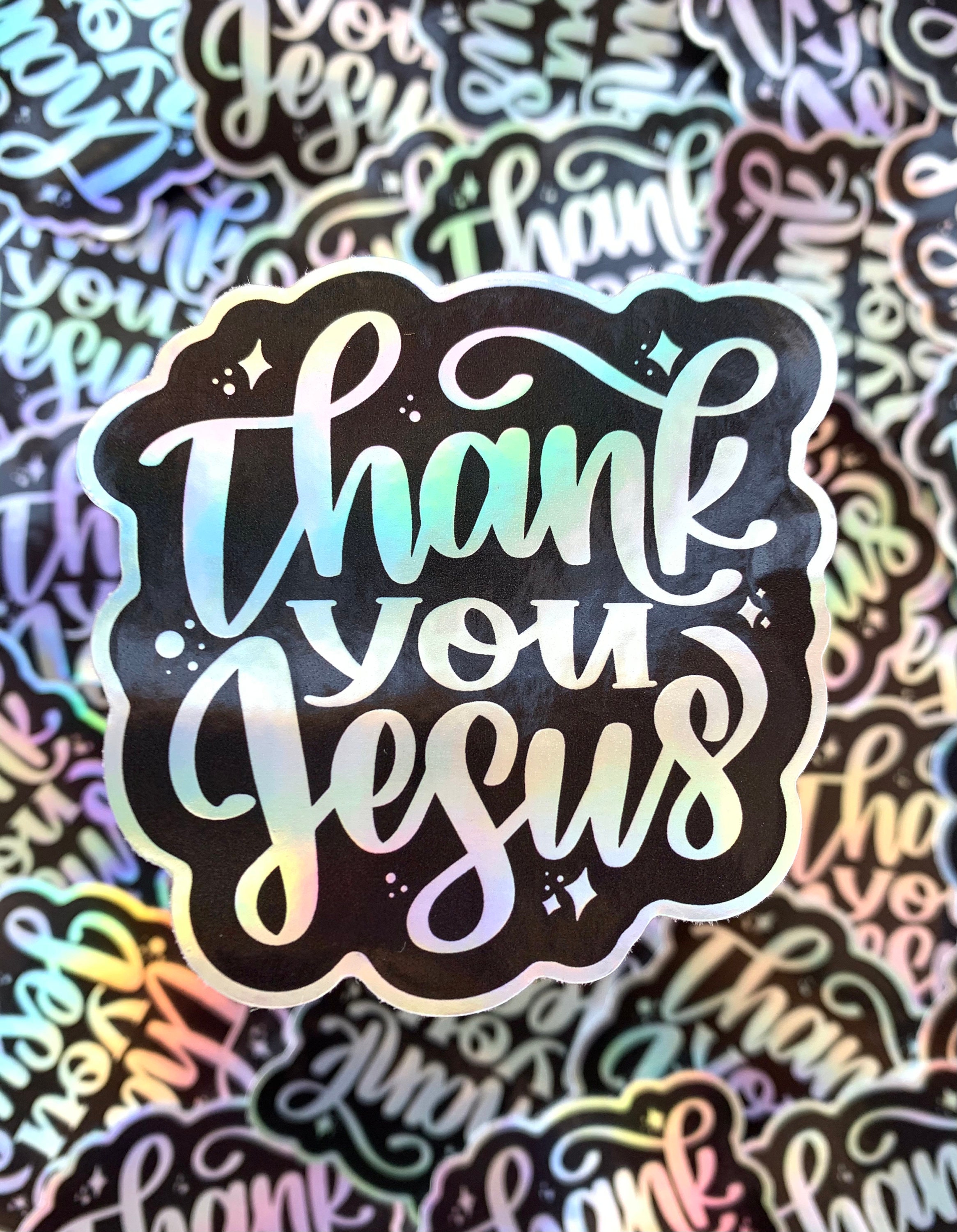 Thank You Jesus Sticker Vinyl Stickers Laptop Stickers - Etsy UK