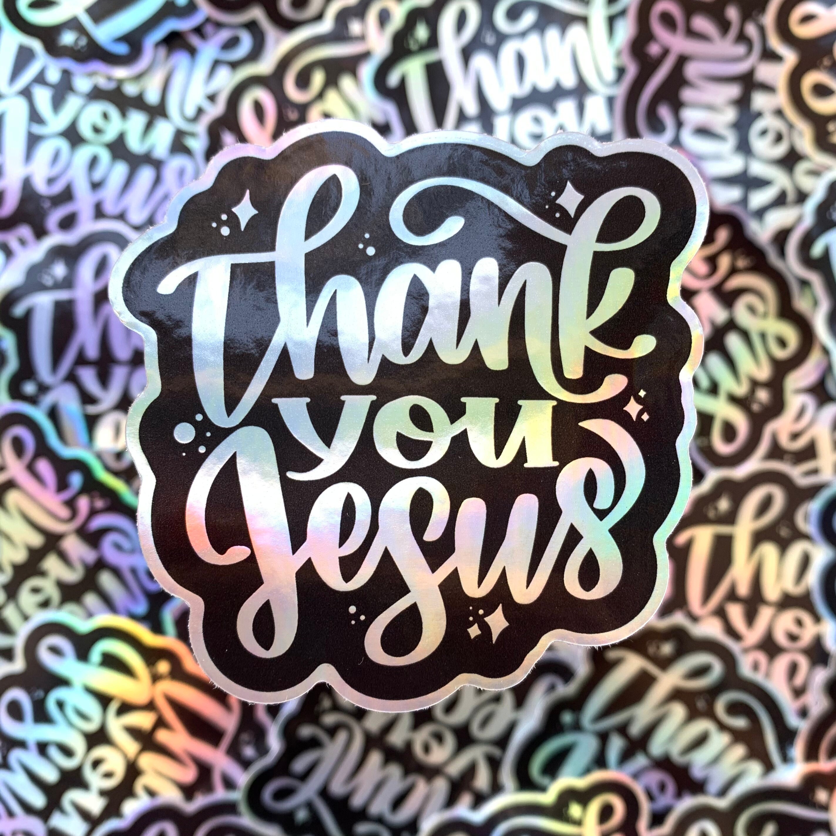 Thank You Jesus Sticker Vinyl Stickers Laptop Stickers | Etsy