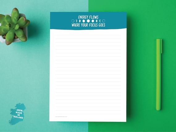 Energy Flows A5 Notepad Notes Writing Pad Lined Notepad - Etsy