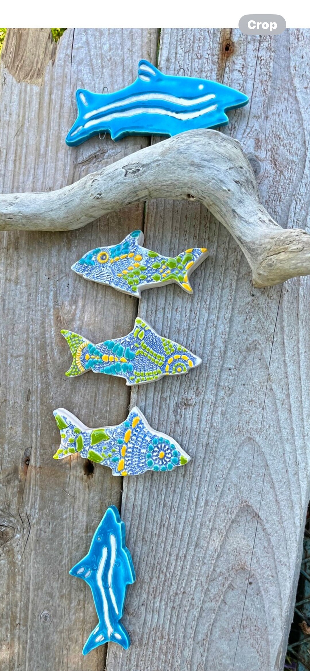 Ceramic Fish Wind Chime: Coastal Beach House Decor - Etsy