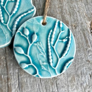 Ceramic Sealife Seashell Ornament, Coastal Living Tree Decor, Ocean ...
