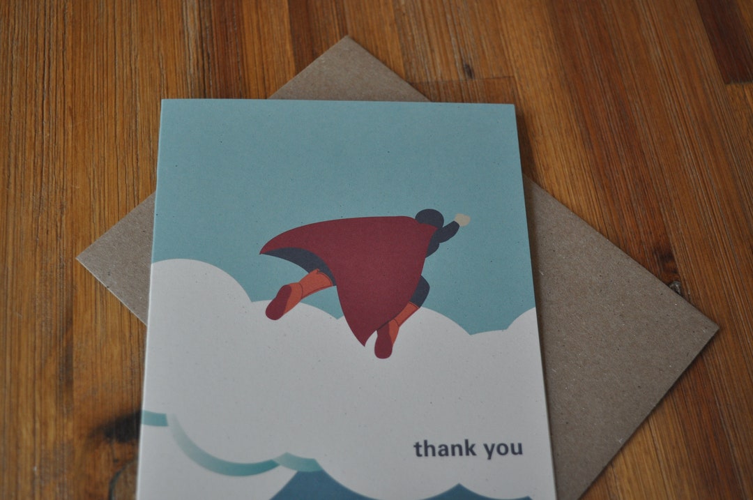 Thank You Card: Hero - Etsy