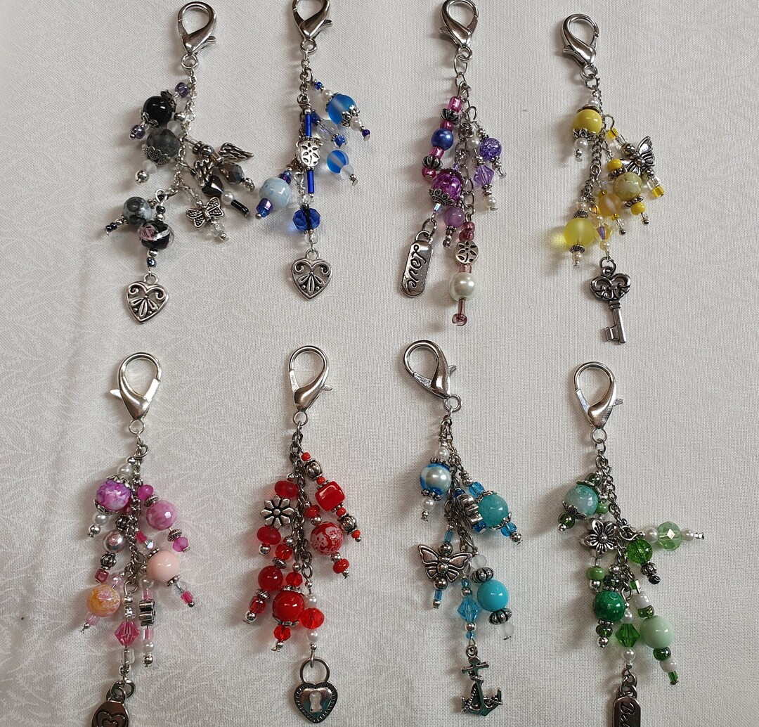 Beaded Fob for Scissors, Zipper, Key Ring, Cross Stitch Floss Ring - Etsy