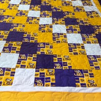 Handmade LSU Blanket - Etsy