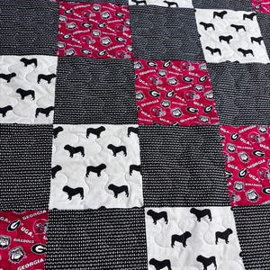 Georgia Bulldogs Quilt - Etsy