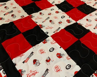 University of Georgia Quilt | Etsy