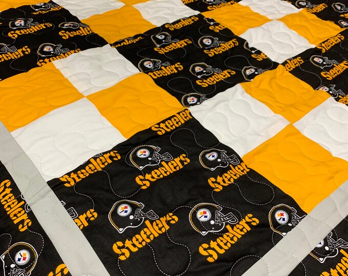 Pittsburg Steelers Quilt - Etsy