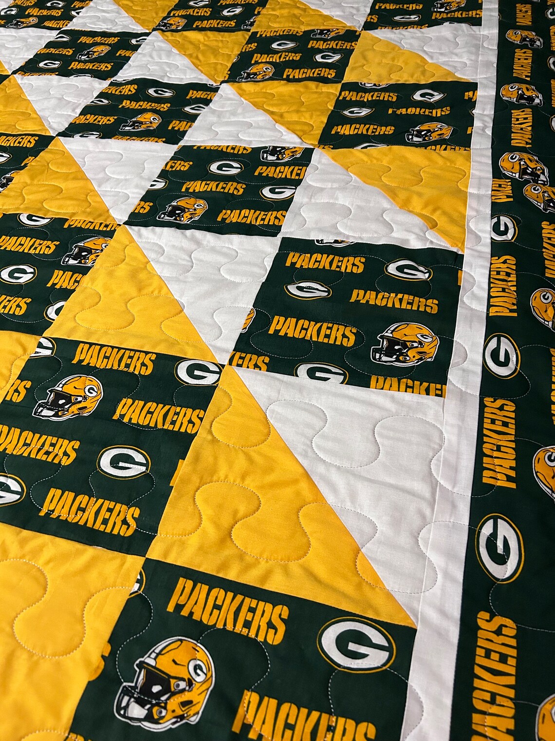 Green Bay Packers Quilt - Etsy