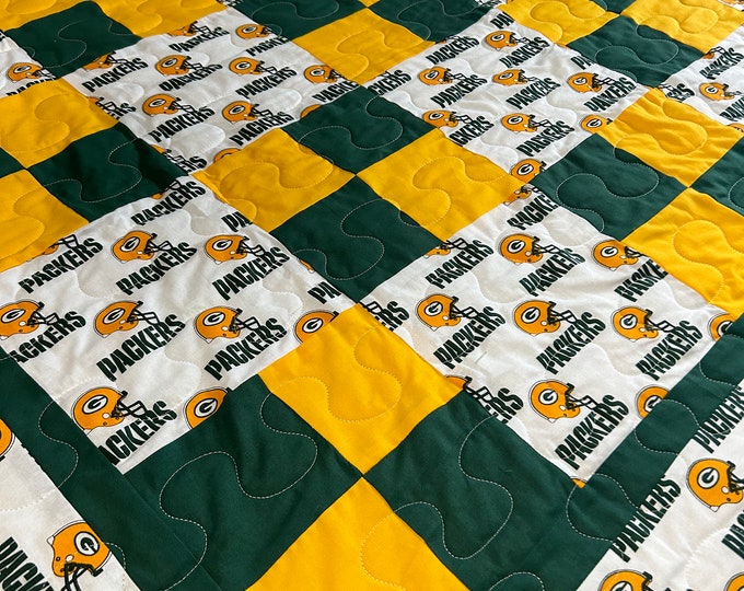 Green Bay Packers Quilt - Etsy