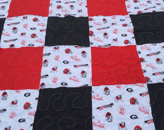 University of Georgia Quilt - Etsy